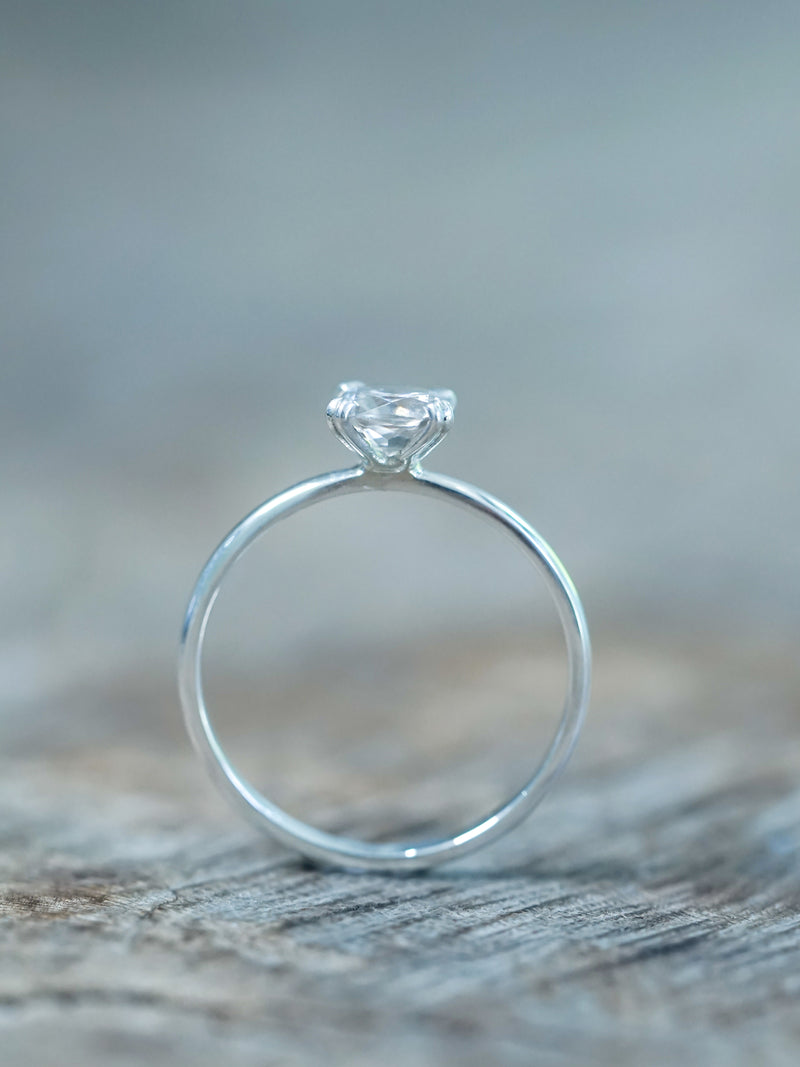 Split Prong Zircon Ring - Gardens of the Sun | Ethical Jewelry