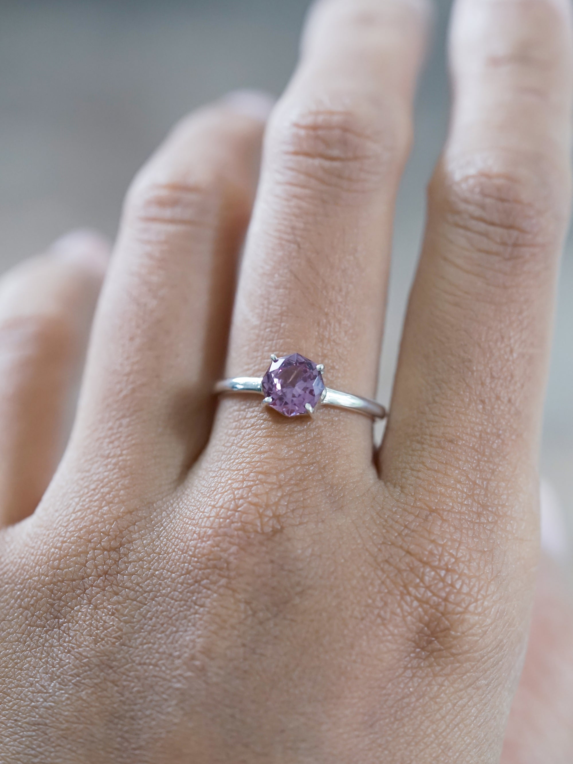 Octagon Pink Garnet Ring - Gardens of the Sun | Ethical Jewelry