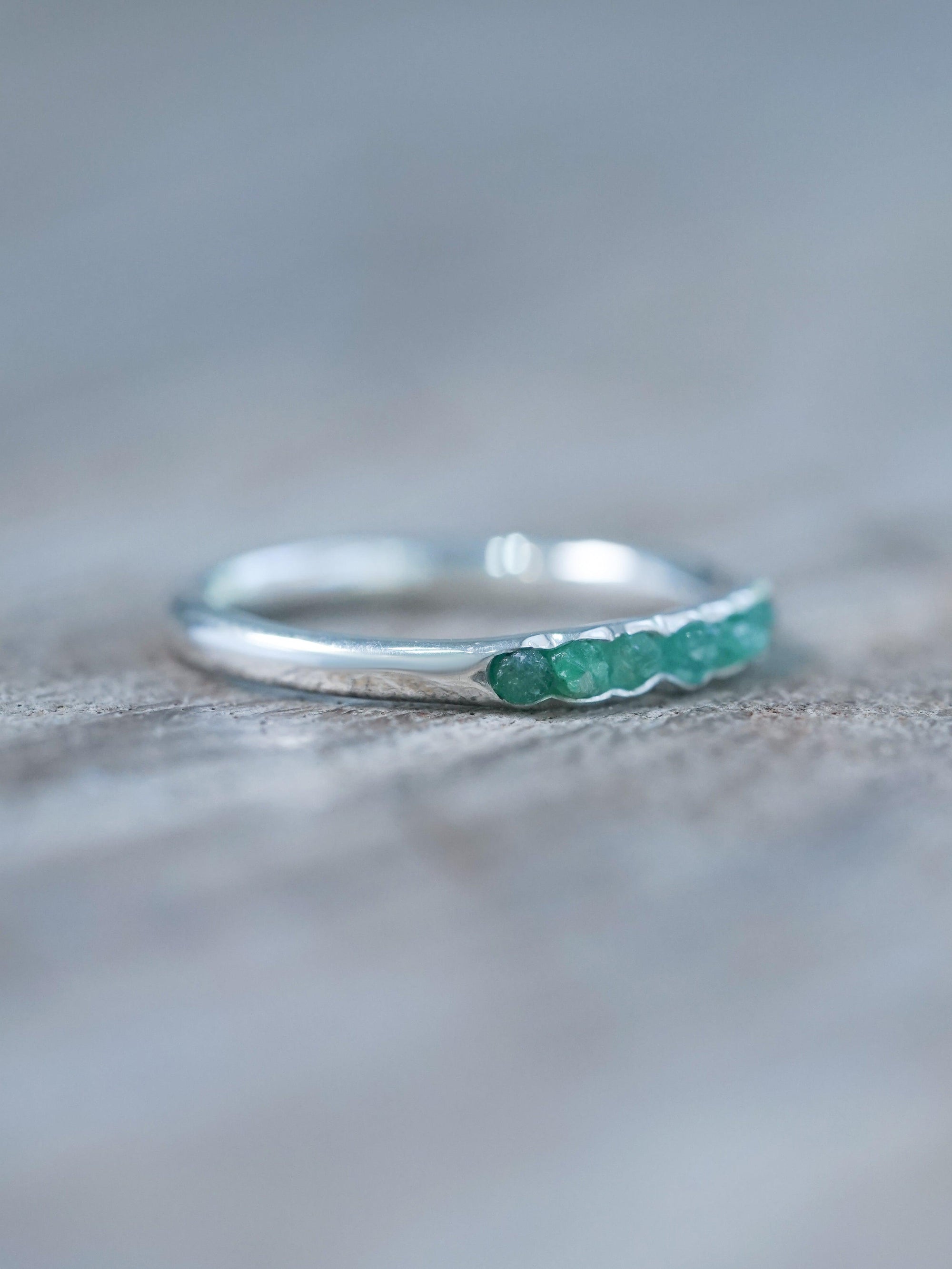 Emerald Ring with Hidden Gems