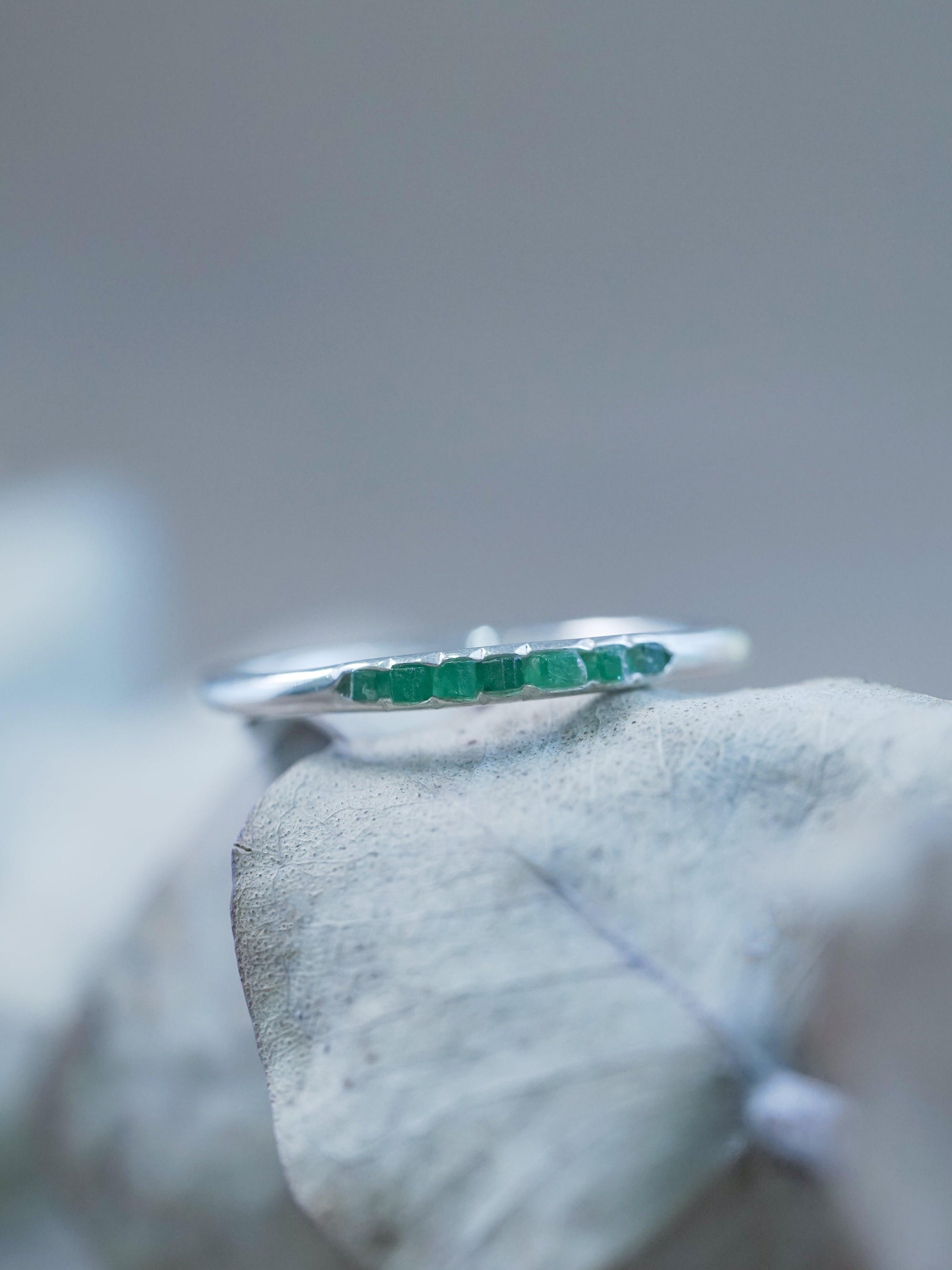 Emerald Ring with Hidden Gems