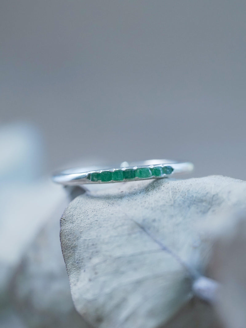 Emerald Ring with Hidden Gems
