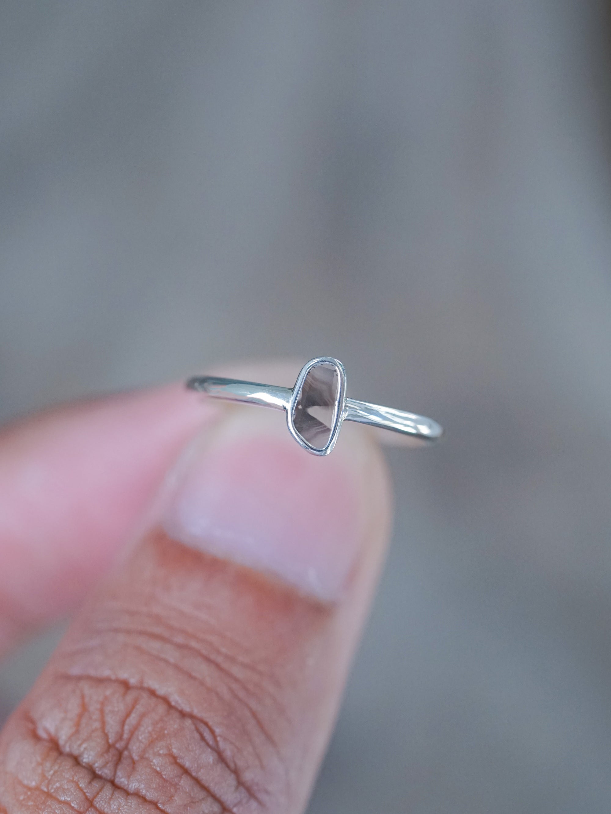 Marble Diamond Slice Ring in Silver - Gardens of the Sun | Ethical Jewelry