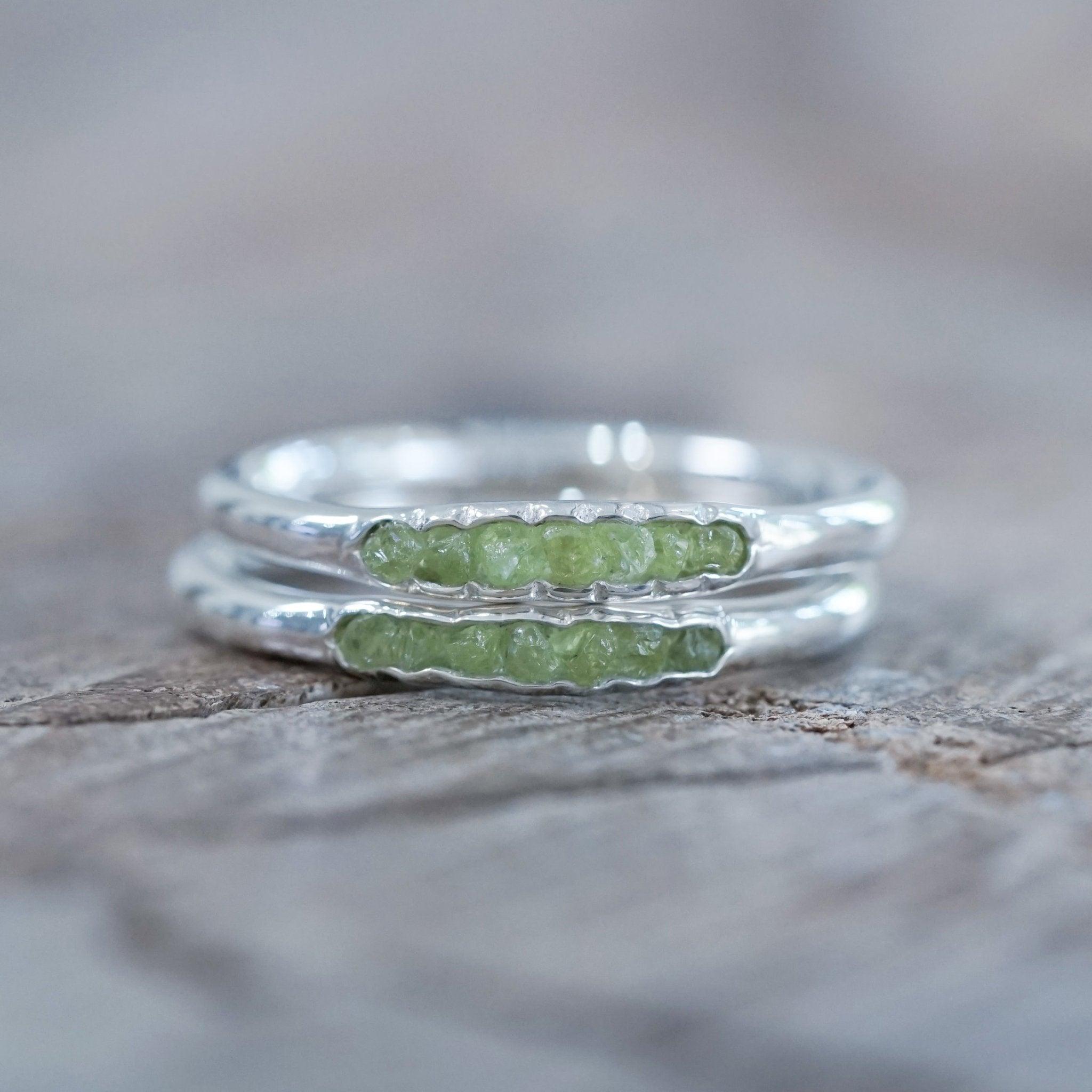 Arizona Peridot Ring with Hidden Gems