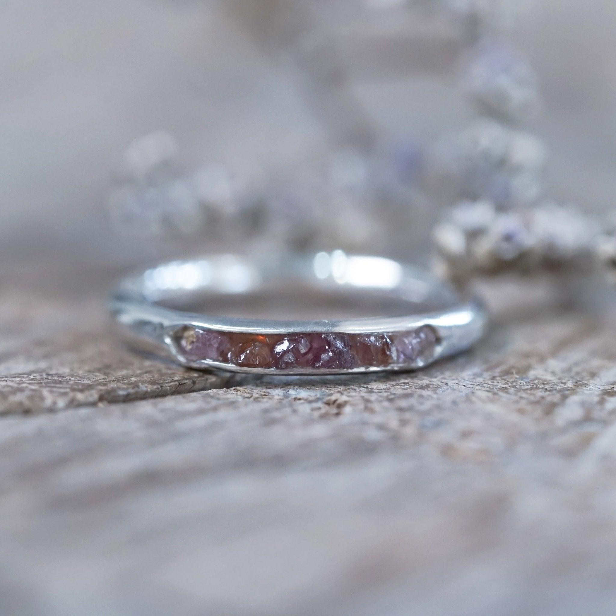 Rough Spinel Ring with Hidden Gems