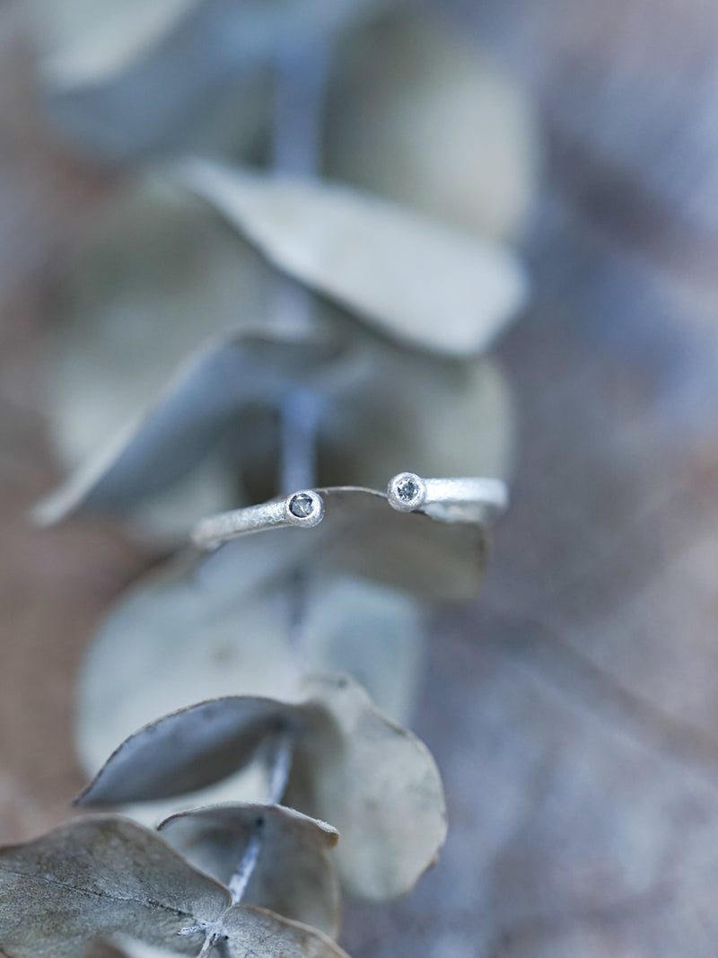 Stardust Open Diamond Ring in Silver - Gardens of the Sun | Ethical Jewelry