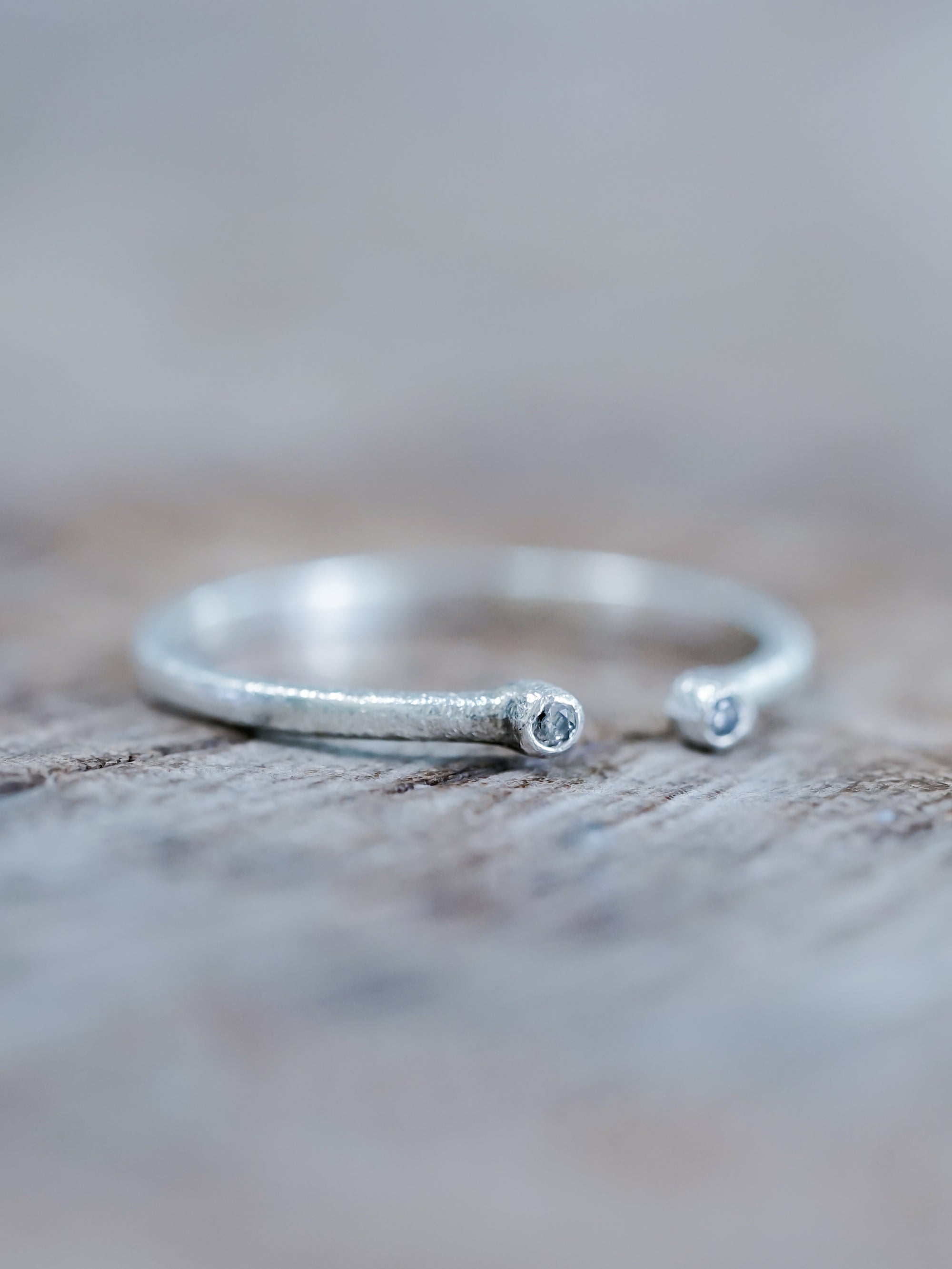 Stardust Open Diamond Ring in Silver - Gardens of the Sun | Ethical Jewelry