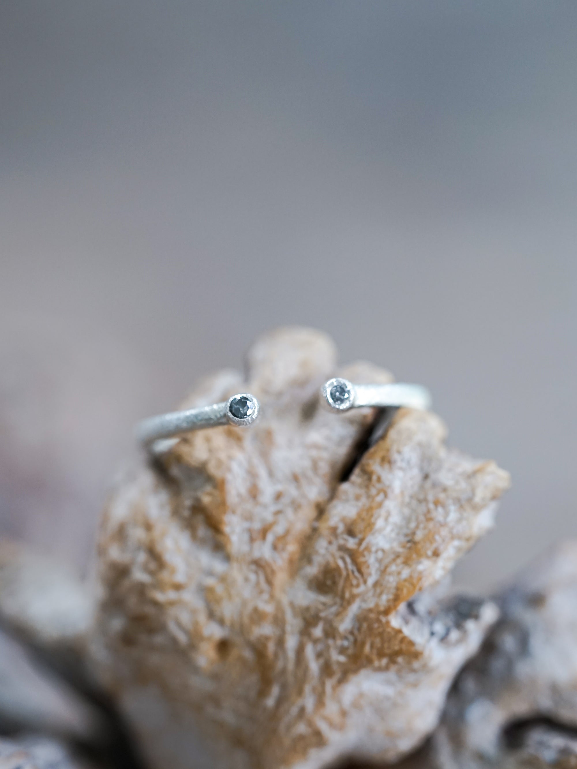 Stardust Open Diamond Ring in Silver - Gardens of the Sun | Ethical Jewelry