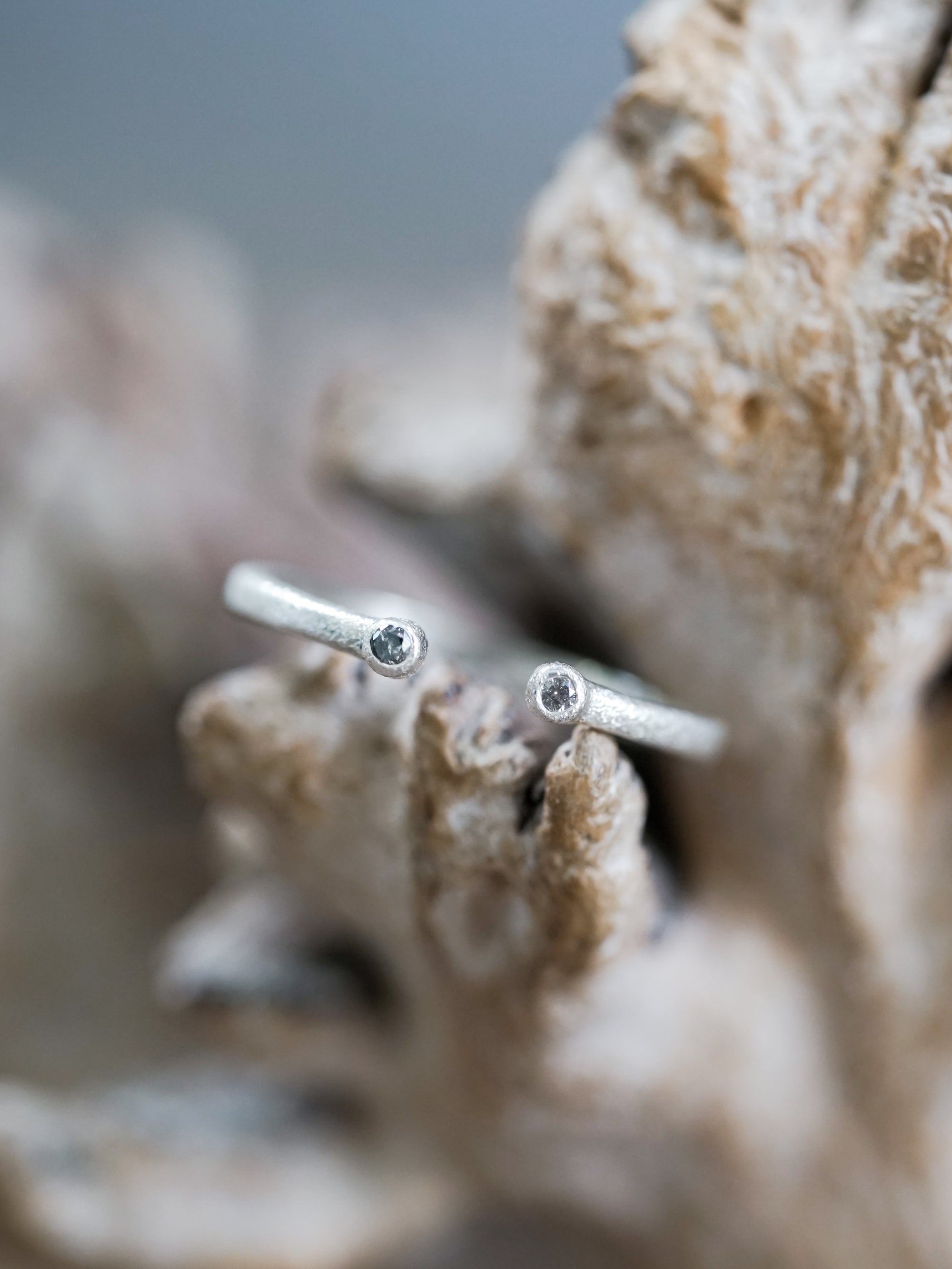 Stardust Open Diamond Ring in Silver - Gardens of the Sun | Ethical Jewelry