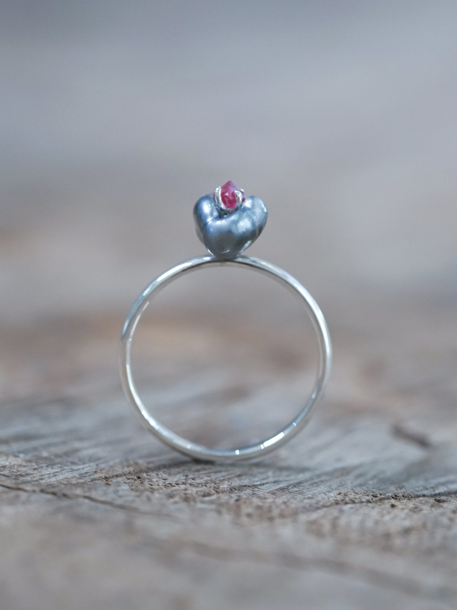 Asteroid Pearl and Spinel Crystal Ring - Gardens of the Sun | Ethical ...