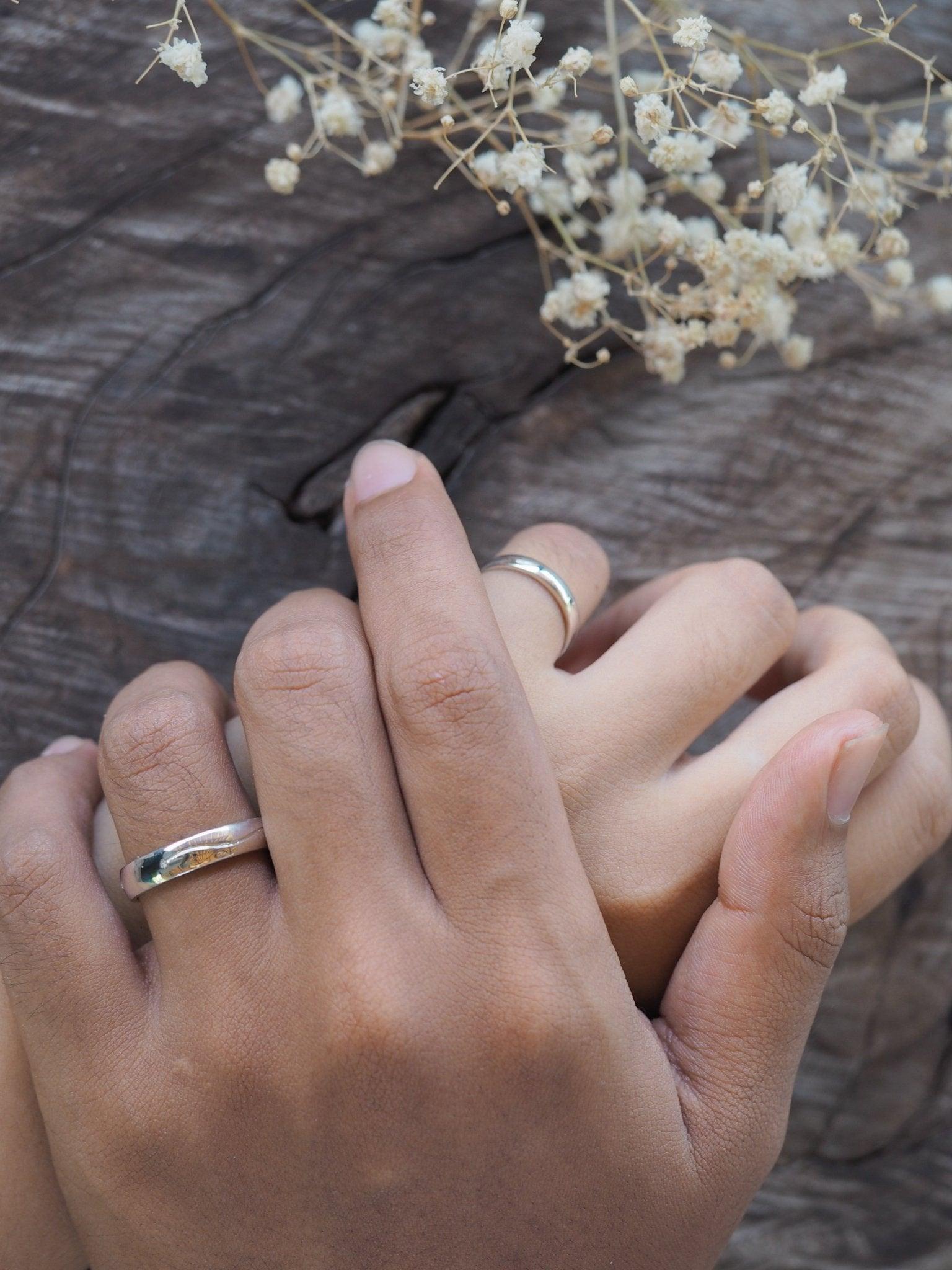 Connected Souls Wedding Ring in Silver - Gardens of the Sun | Ethical ...