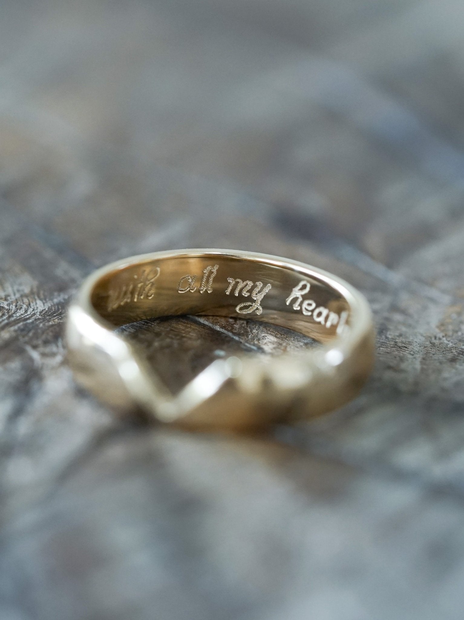 Custom Cut-out Wedding Ring in Gold - Gardens of the Sun | Ethical Jewelry
