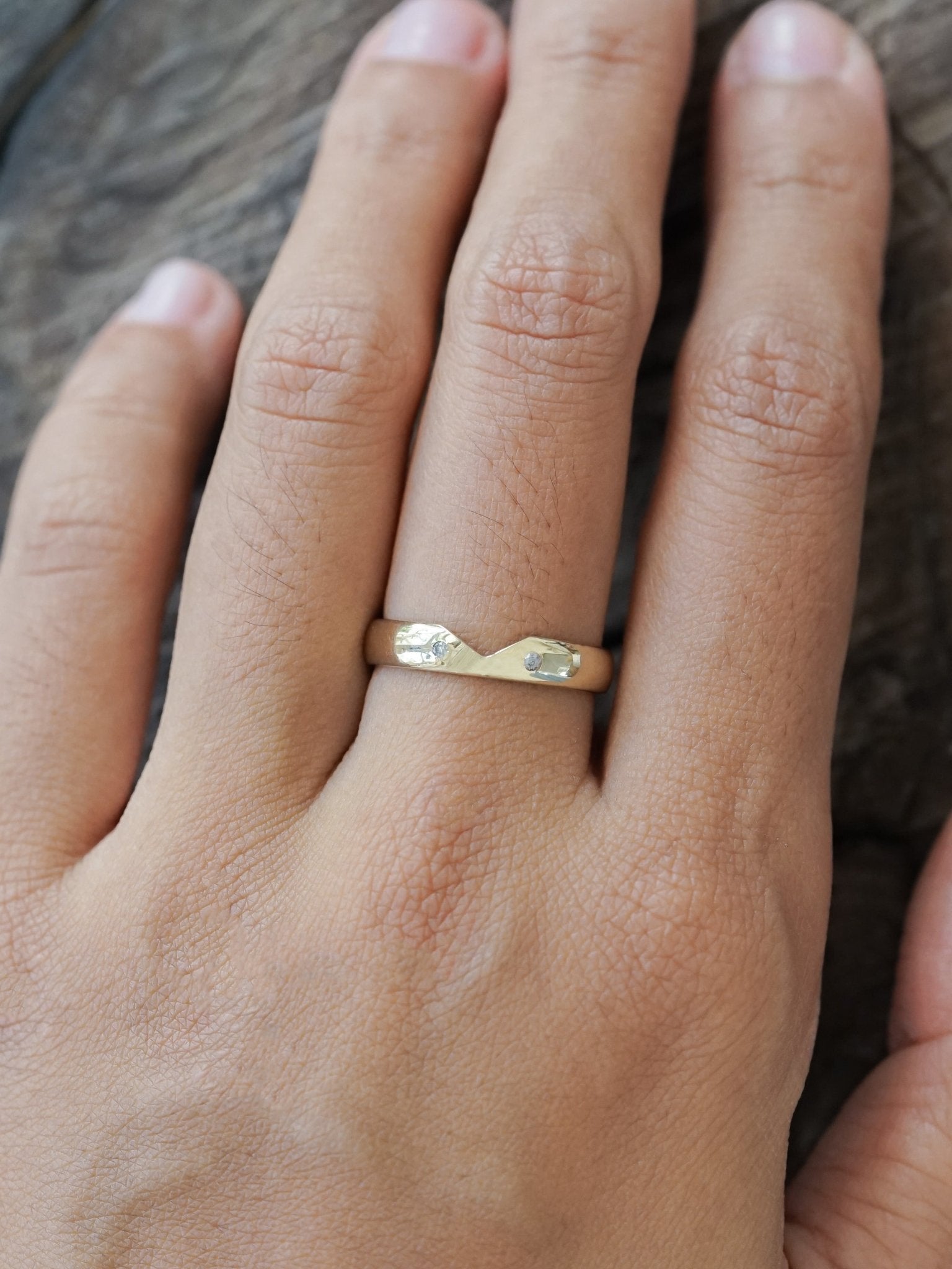 Custom Cut-out Wedding Ring in Gold - Gardens of the Sun | Ethical Jewelry