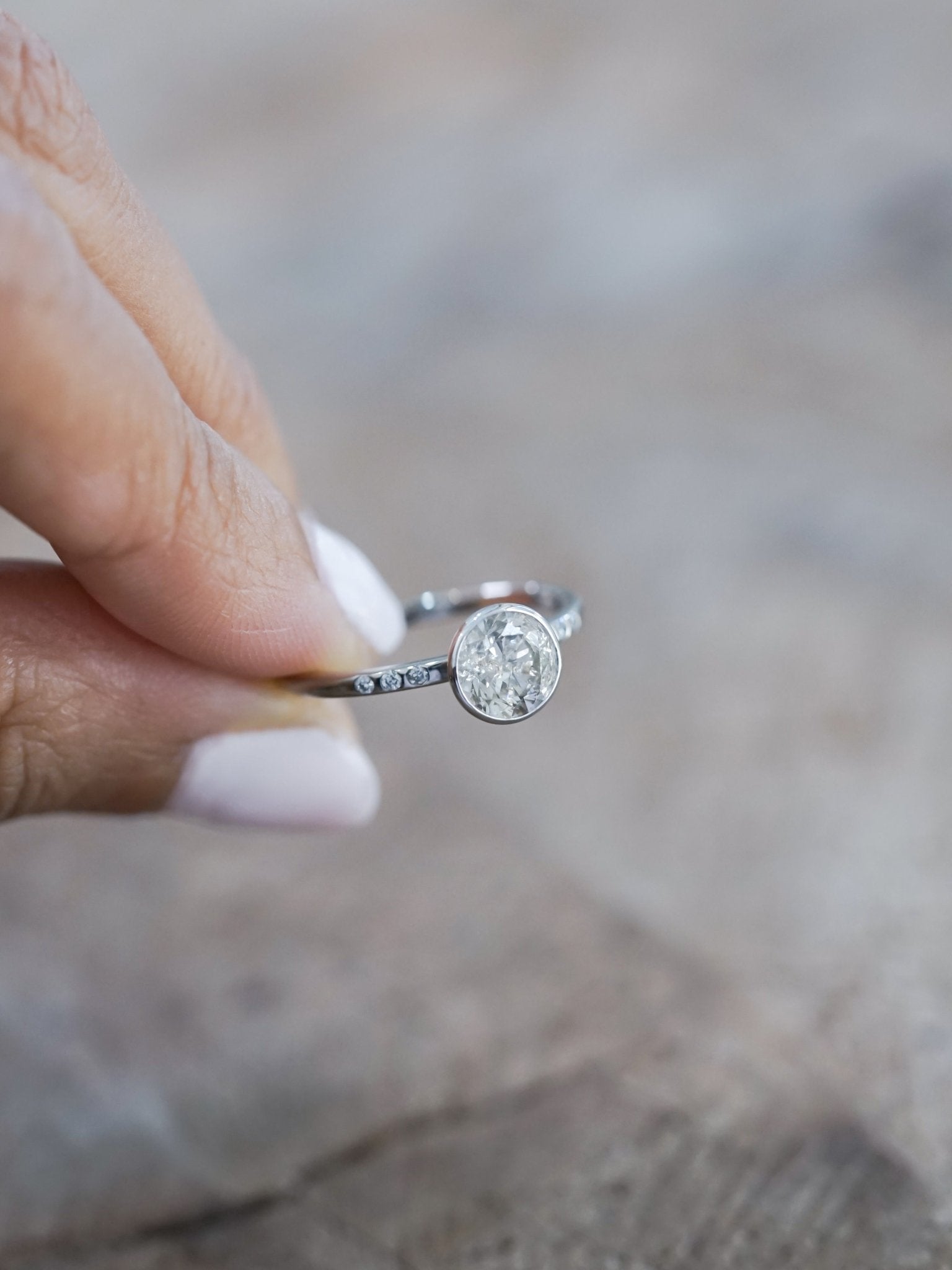 Indonesian Diamond Ring in White Gold - Size 7.5 - Gardens of the Sun ...